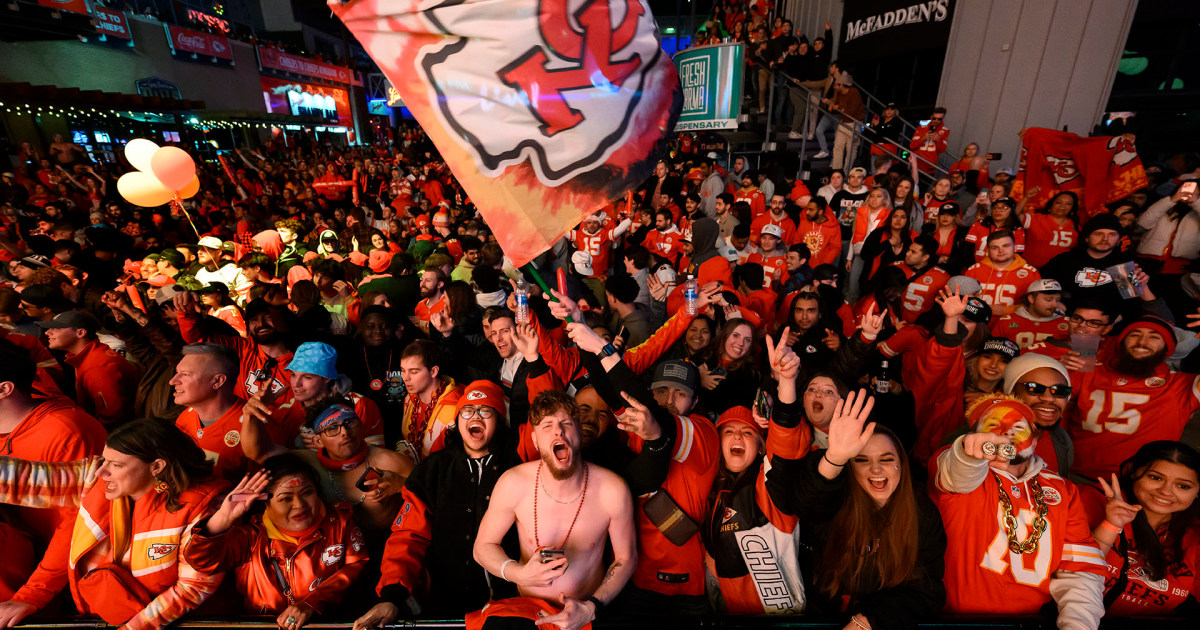 Chiefs fans celebrate Super Bowl 2024 victory