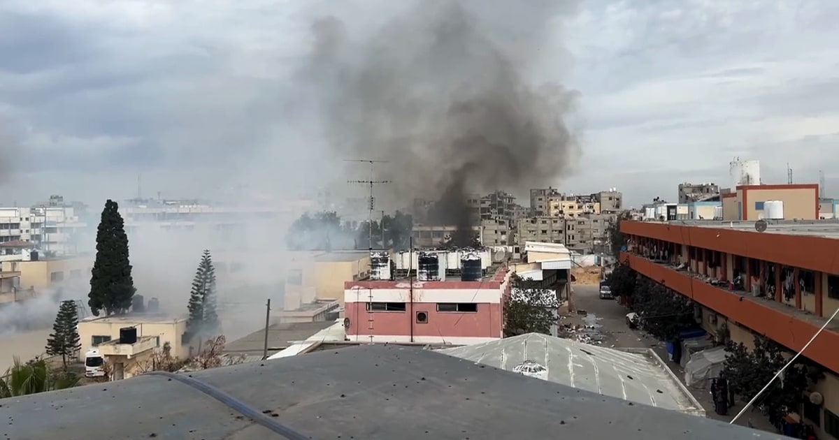 Video shows Rafah hospital compound coming under fire