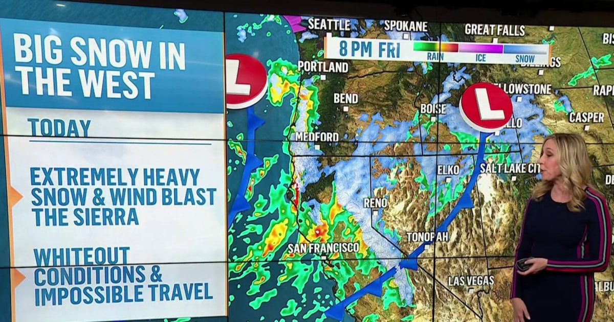 Extremely heavy snow to hit the Sierra