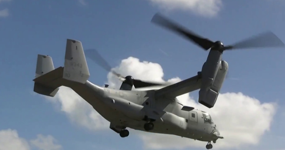 U.S. military putting Osprey helicopters back in service after crash that killed eight