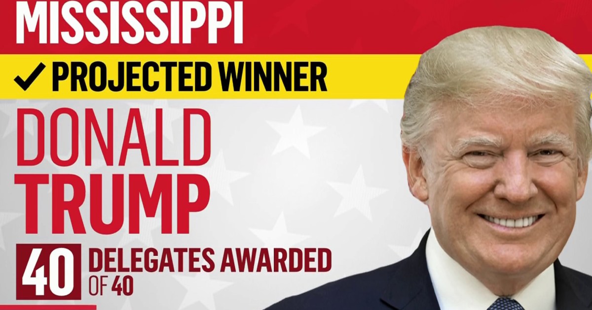 Trump wins Mississippi primary inching closer to nomination