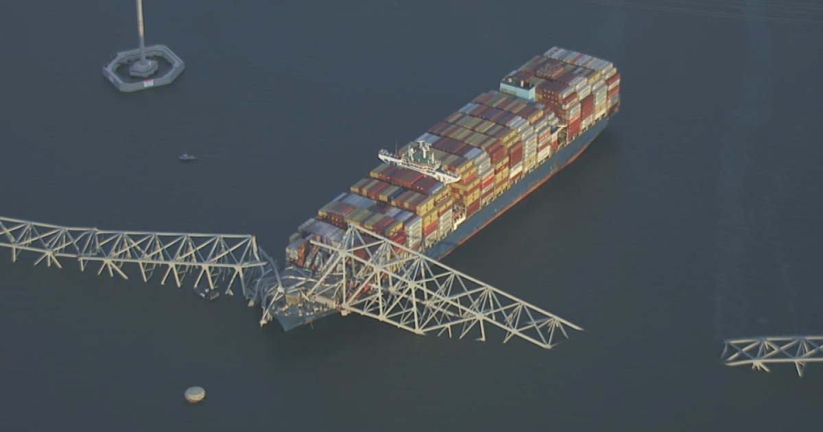 Aerial video shows extent of Baltimore bridge collapse