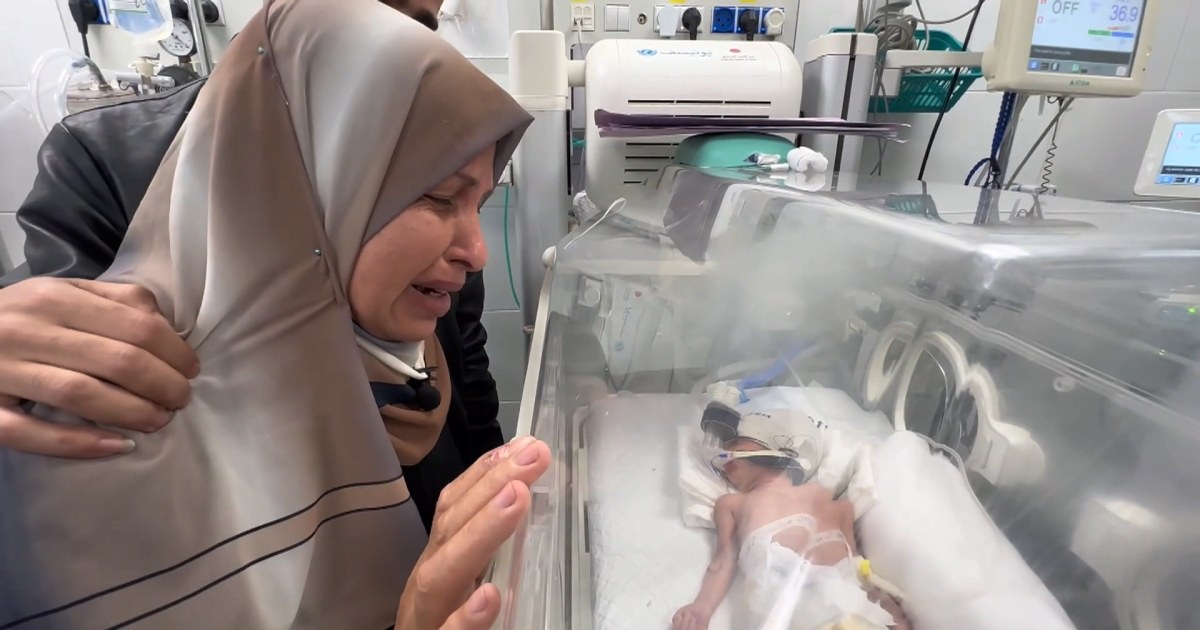 Relatives meet baby saved from pregnant mother killed in Rafah airstrike