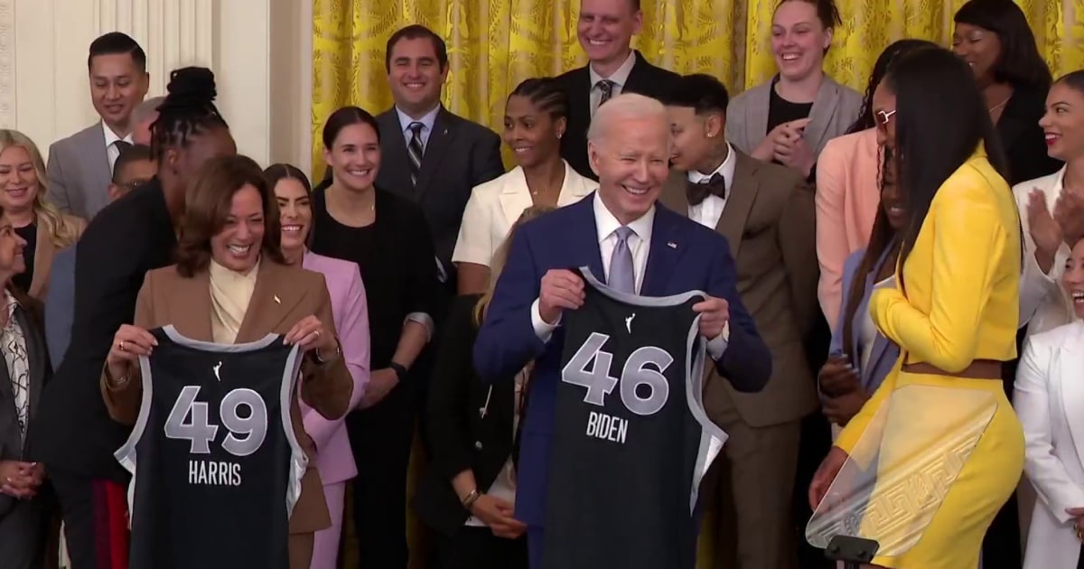 Biden, Harris host Las Vegas Aces after WNBA win