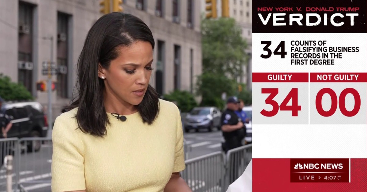 All 34 Trump guilty verdicts reported as they are delivered