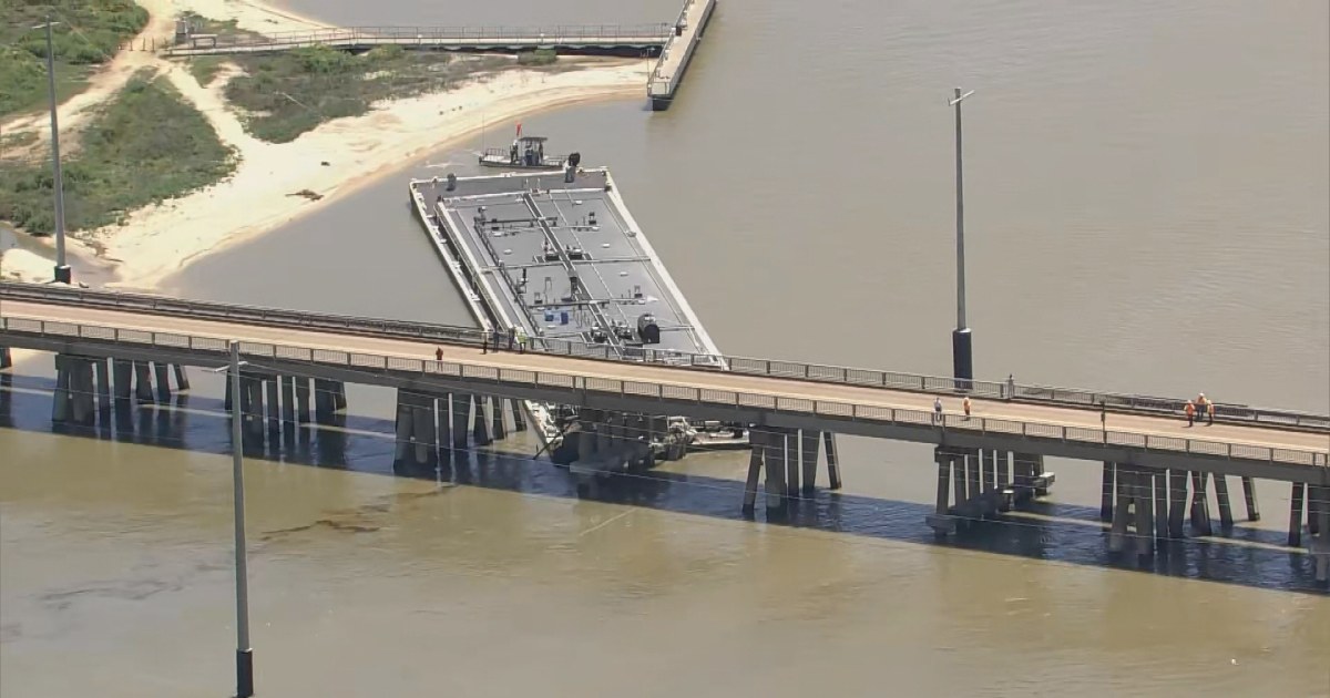 Barge strikes Texas bridge, triggering partial collapse