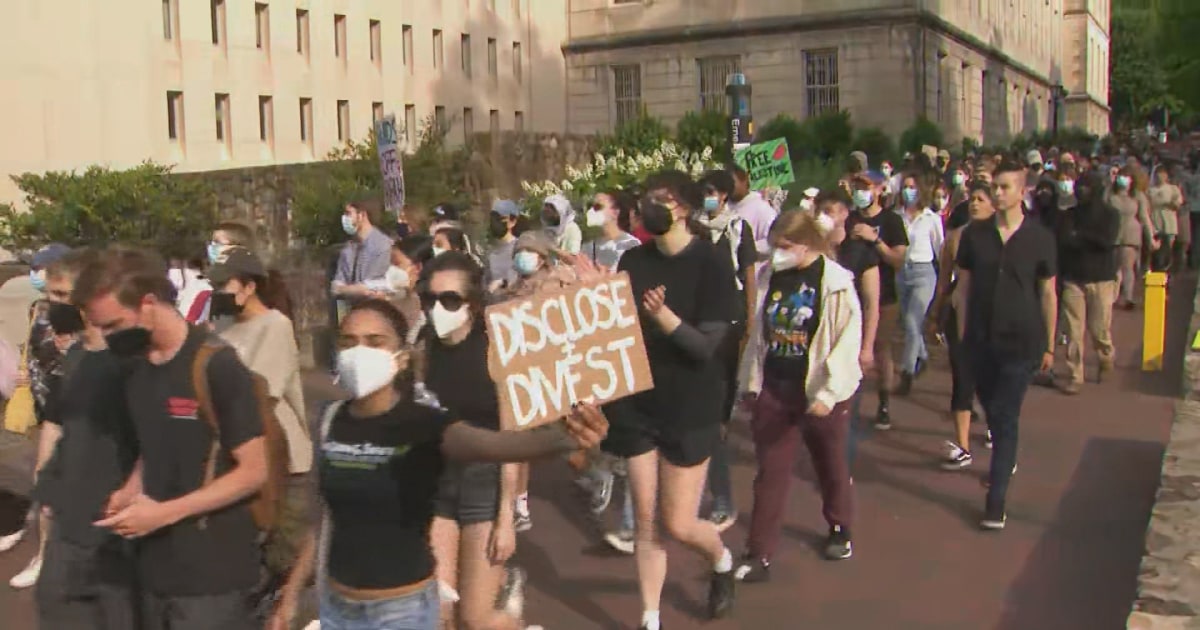 Pro-Palestinian protesters march on UNC-Chapel Hill campus