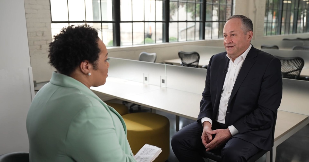 Doug Emhoff calls on men to help advocate for abortion rights: Full ...