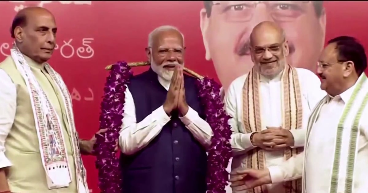 Modi claims victory in closer than expected India election