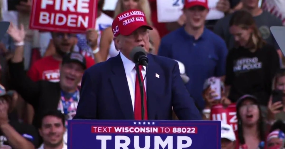 Trump holds rally in Wisconsin ahead of the first presidential debate