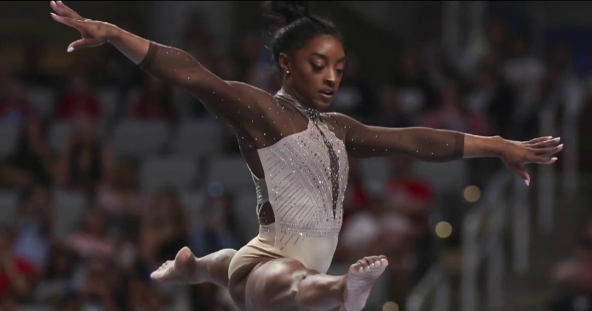 All eyes on Simone Biles as she arrives for U.S. gymnastics trials