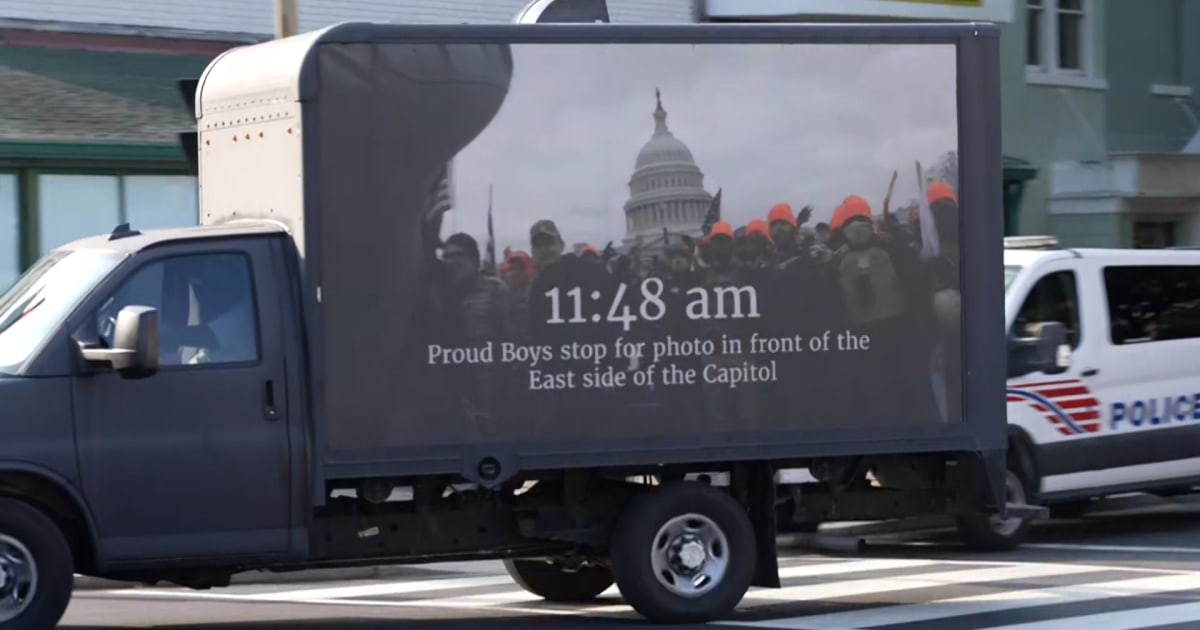 Video shows Jan. 6 mobile billboard being used to follow Trump
