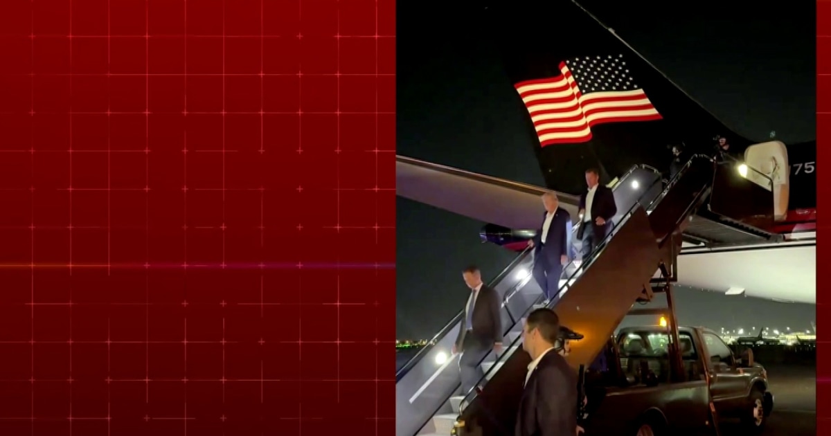 New video shows Trump getting off plane