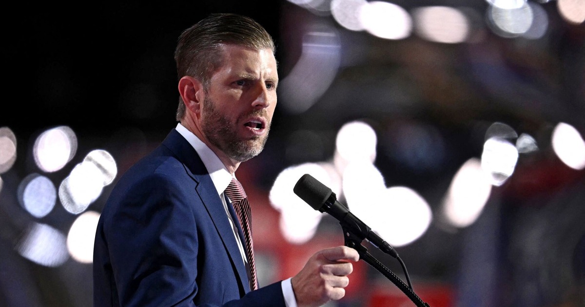 Eric Trump says his father 'restored the American dream' as president