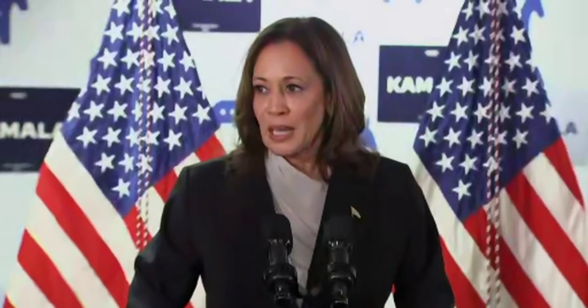 Harris thanks campaign staffers at Delaware headquarters