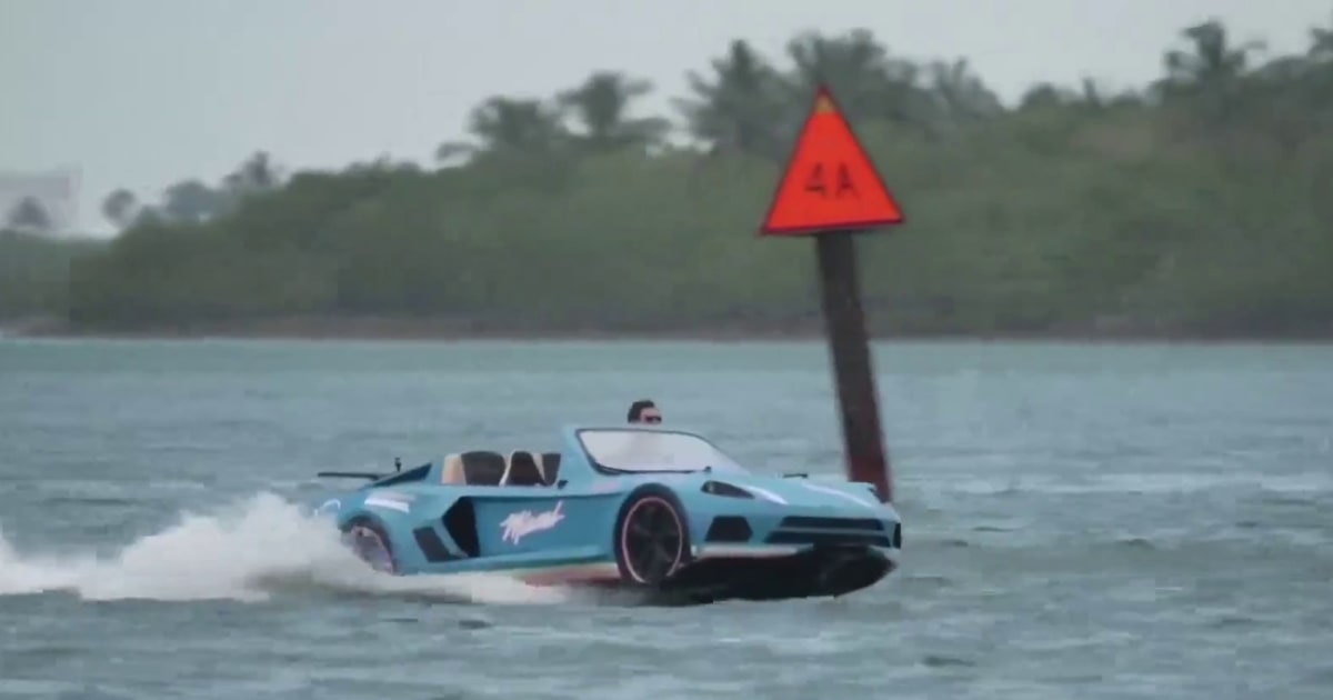 'Is This Real?': Jet cars make a splash in Miami