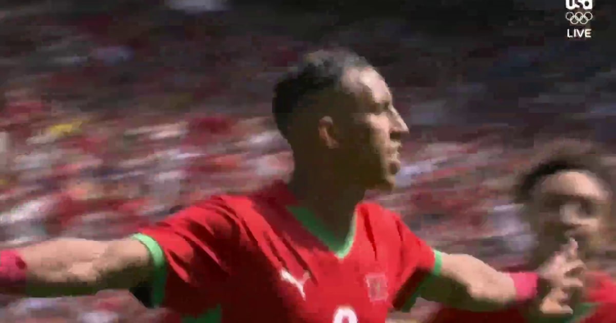 Morocco's Soufiane Rahimi scores second goal on penalty shot