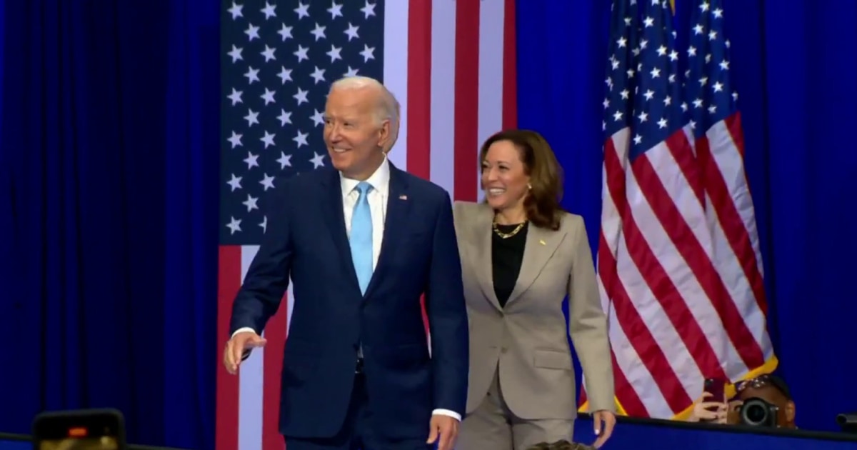 Biden, Harris hold first event together since ticket shake-up