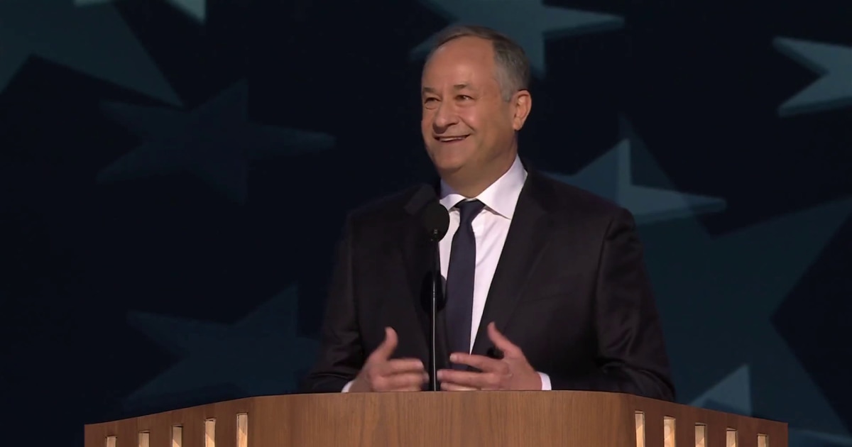 Watch second gentleman Doug Emhoff's full remarks at the DNC