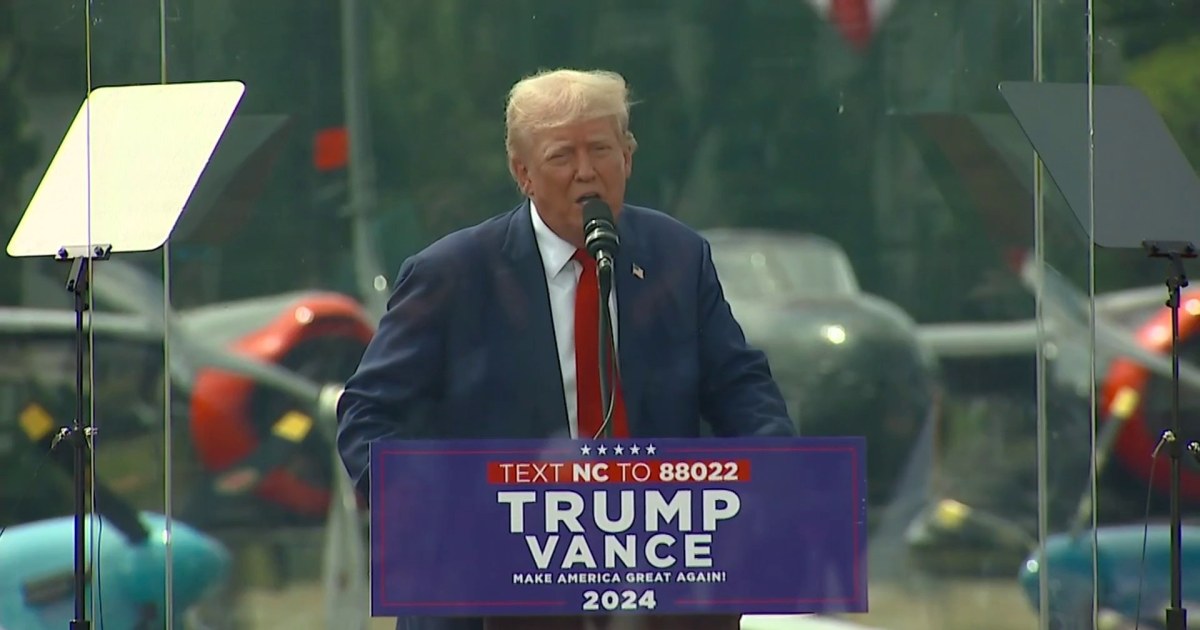 Trump holds first major outdoor event since assassination attempt