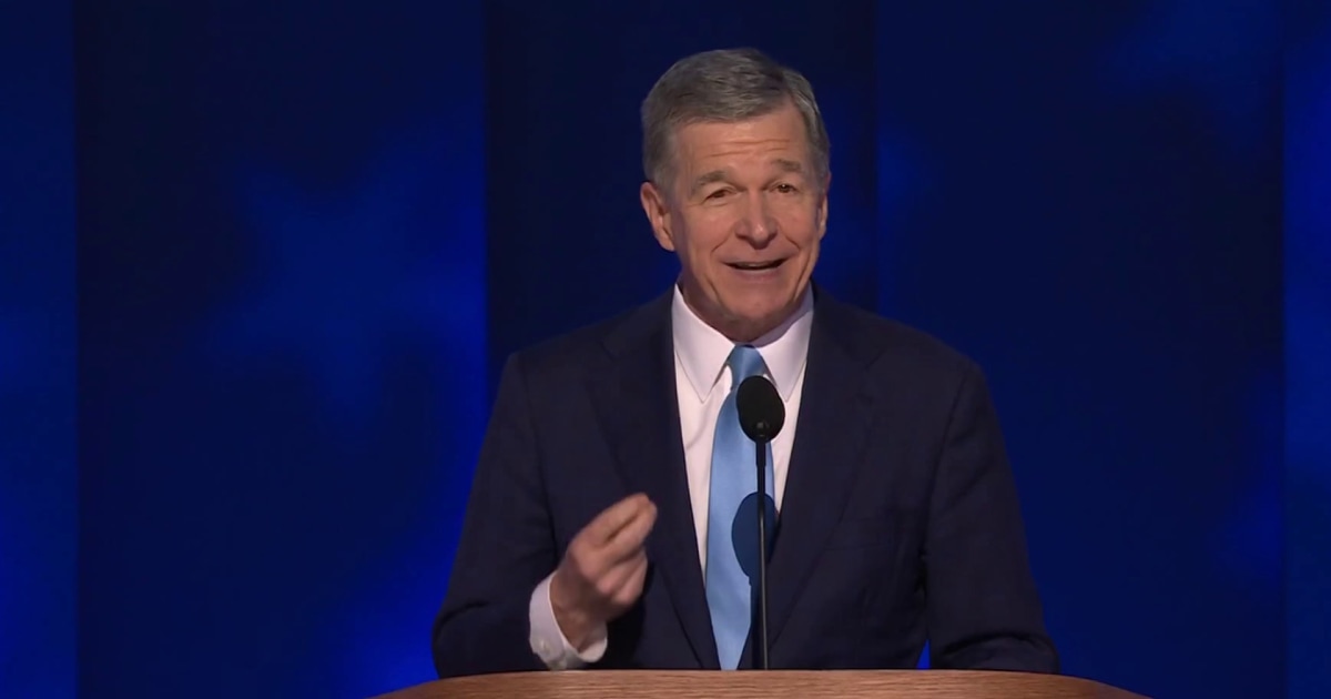 Gov. Roy Cooper speaks of VP Harris' leadership in DNC speech