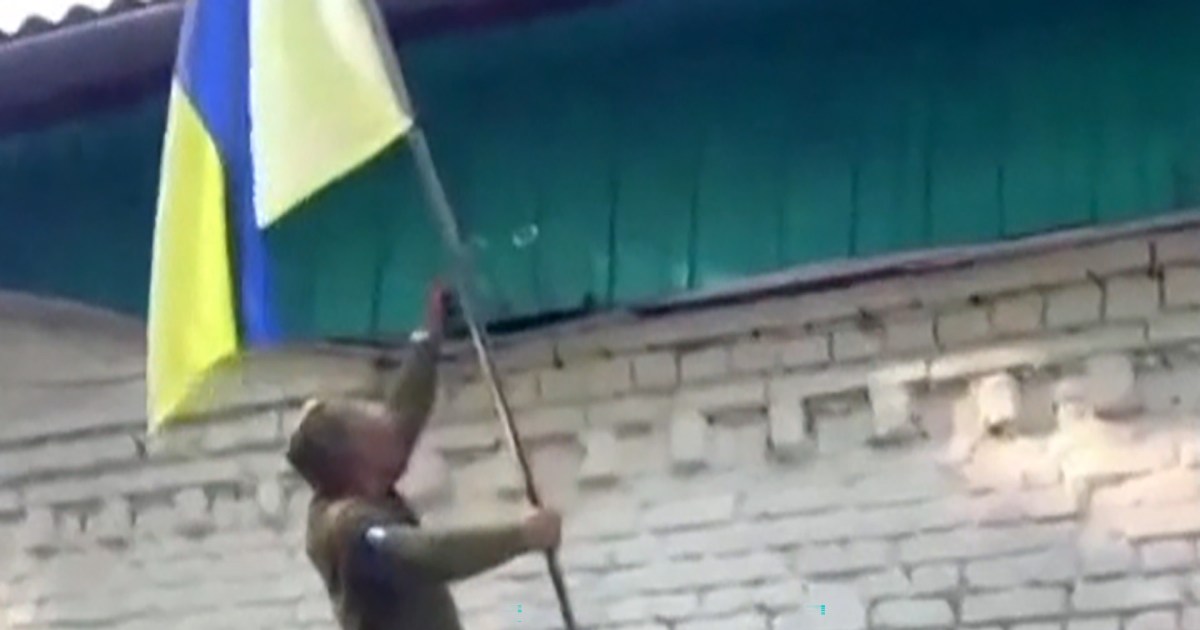 Video said to show Ukrainian soldiers raising flag in Russia's Kursk region