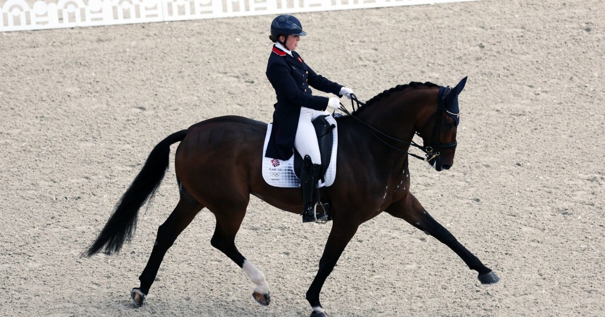 Highlights and results from Day 1 of equestrian dressage qualifying