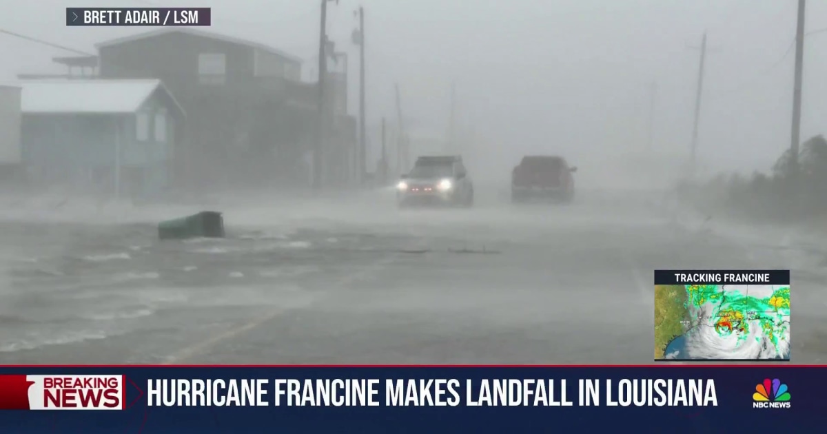 Hurricane Francine makes landfall in southern Louisiana