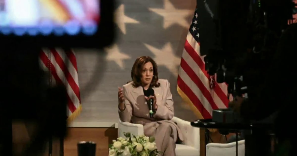 Harris blasts Trump's 'hateful rhetoric' during rare interview