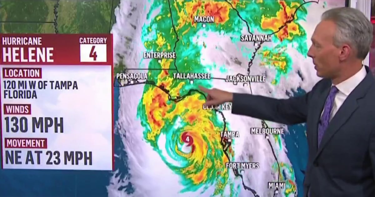 Hurricane Helene becomes powerful Category 4 storm before landfall