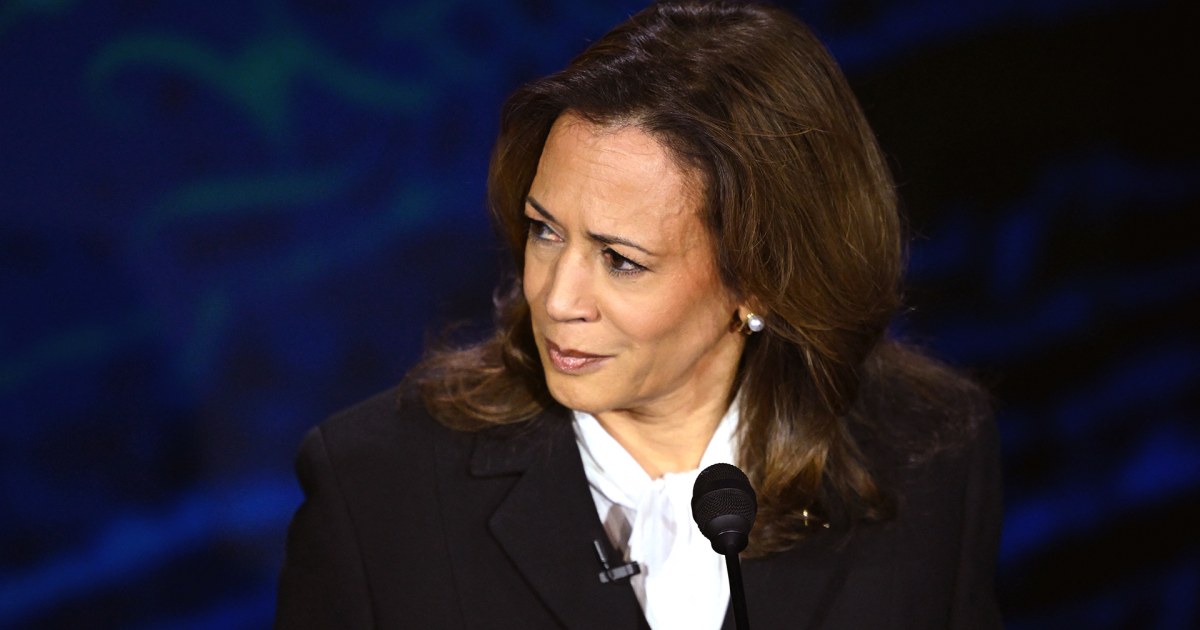 Harris contrasts her middle class upbringing against Trump's privileged ...