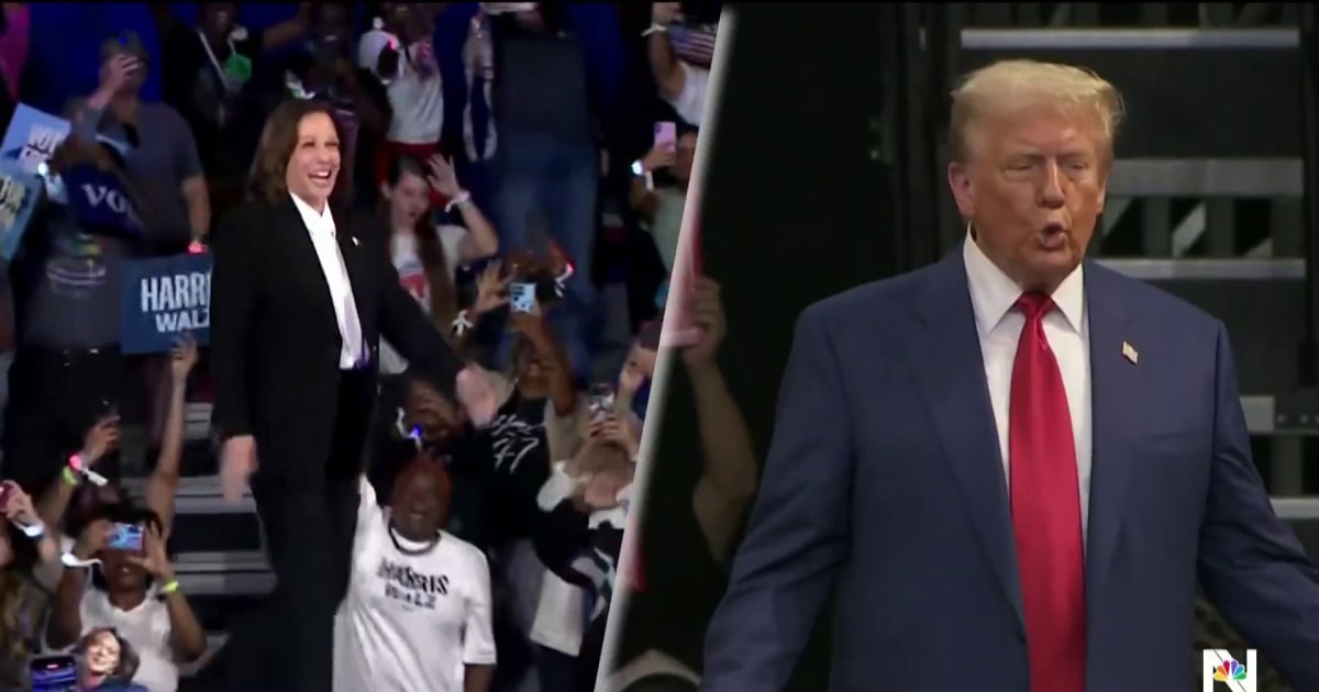 Trump, Harris in critical Pennsylvania as NBC News poll find the race even
