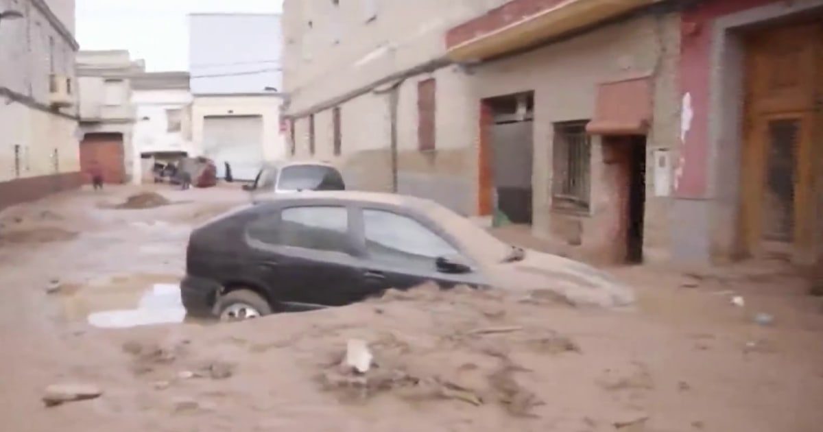 Rivers of mud in Valencia region as Spain experiences deadly flash flooding