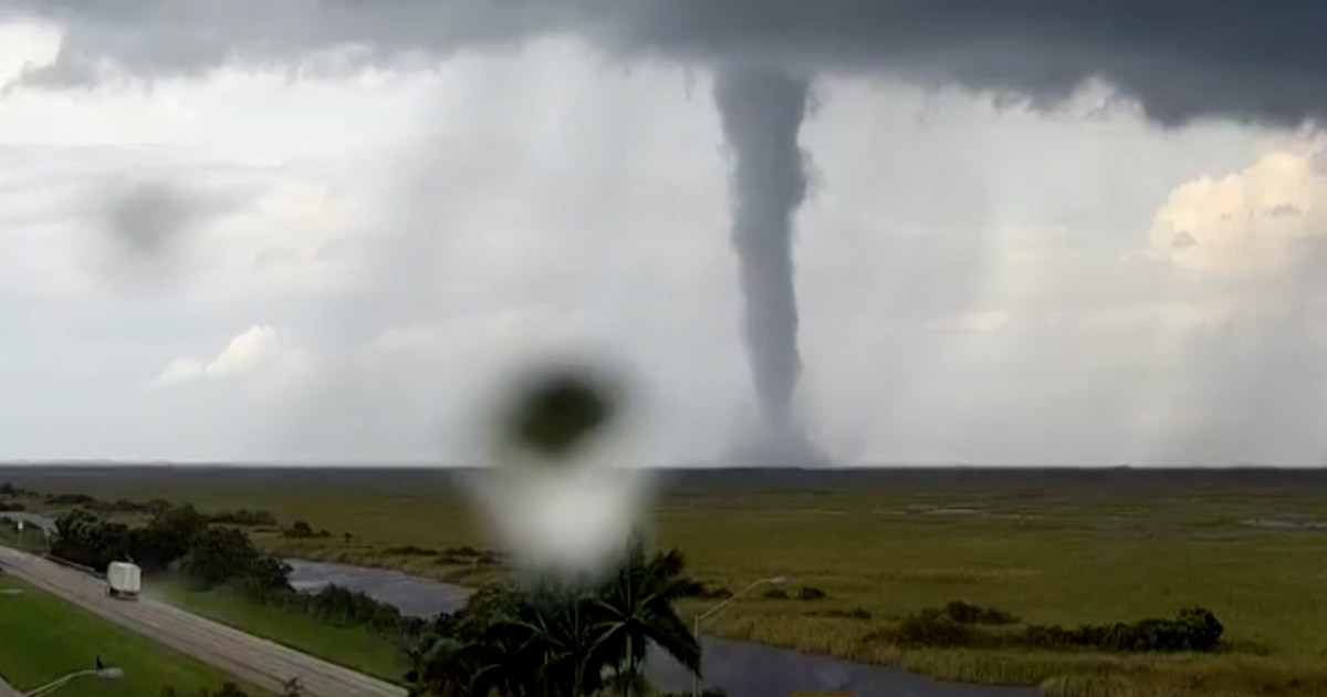 Watch: Tornado spotted crossing southeast Florida interstate