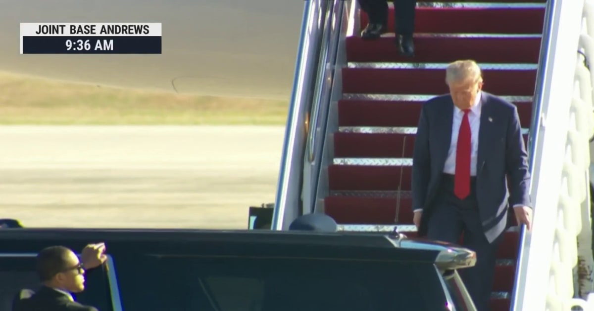 Trump arrives for Capitol Hill, White House meetings