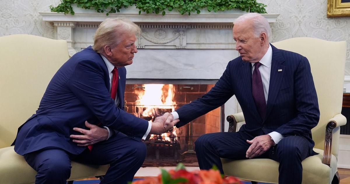 Biden and Trump hold White House transition meeting