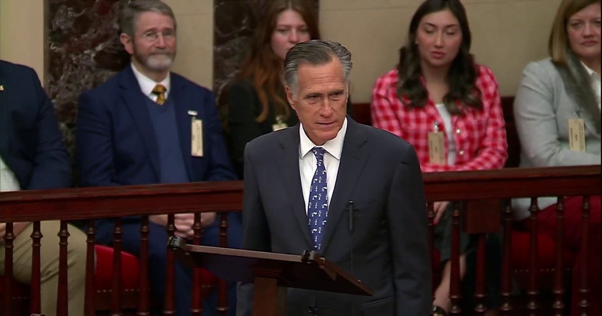Watch Sen. Romney's full farewell address to the Senate