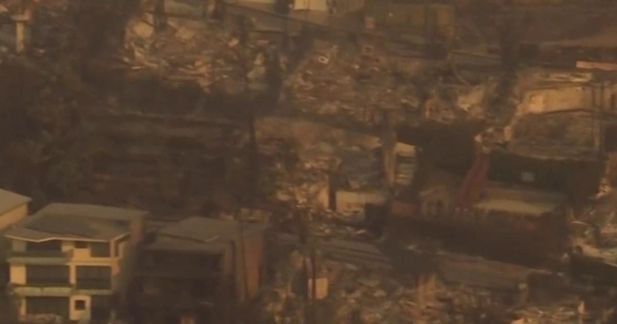 Aerial view reveals extent of Palisades Fire damage