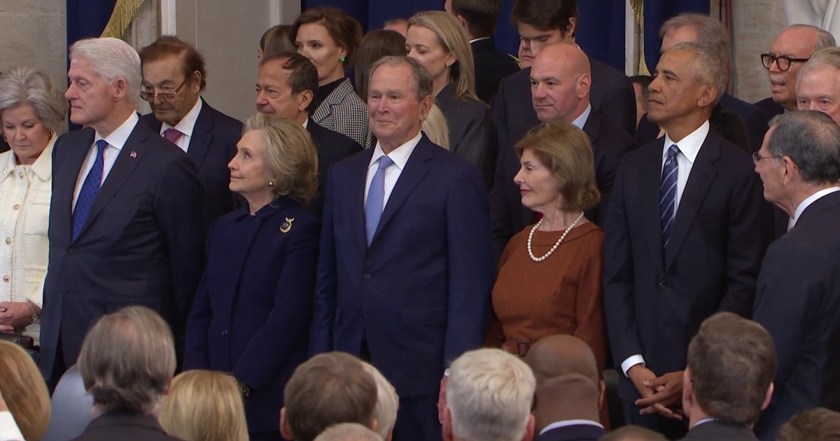 Former presidents and vice presidents introduced at Trump’s inauguration
