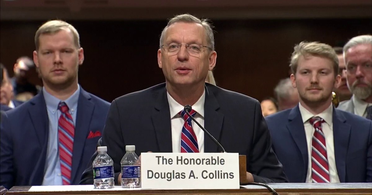 Veterans Affairs secretary pick Doug Collins makes opening remarks in ...