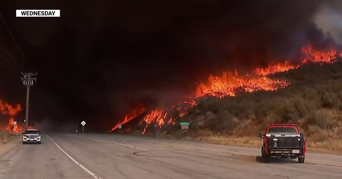 ‘An entire region on edge’ as Hughes fire erupts in southern California