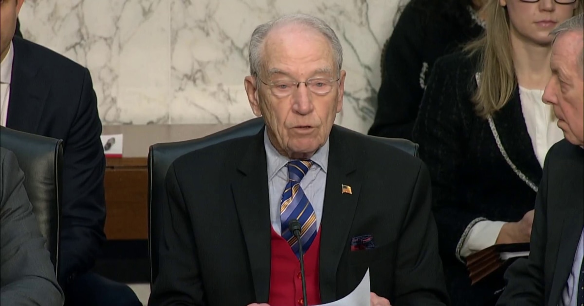 Sen Grassley Delivers Opening Statement At Kash Patel S Confirmation