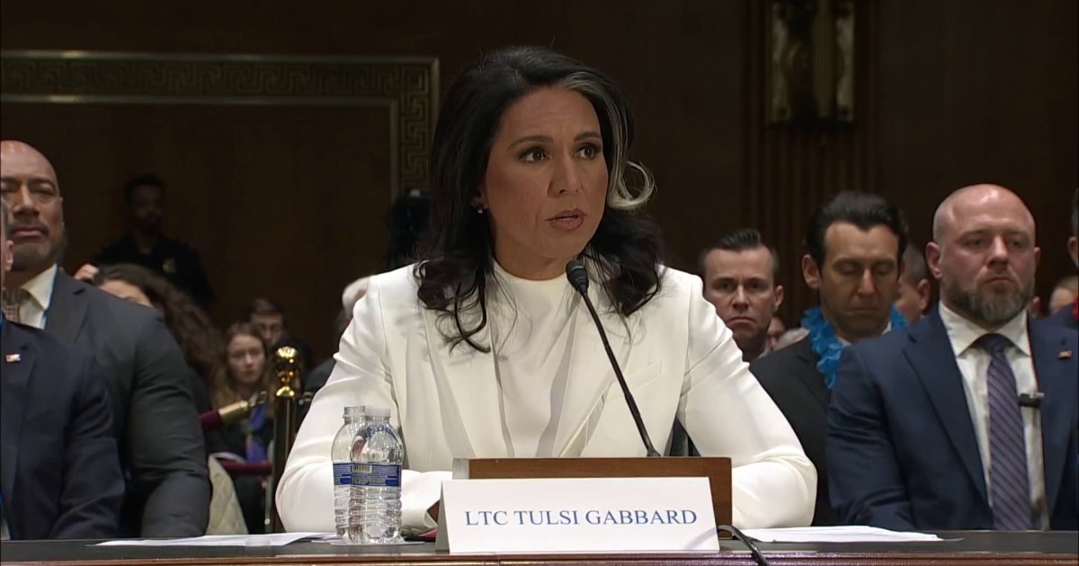 Tulsi Gabbard delivers opening statement at Senate confirmation hearing
