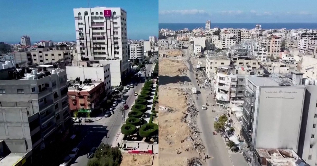 Drone video shows Gaza before and after war as ceasefire holds