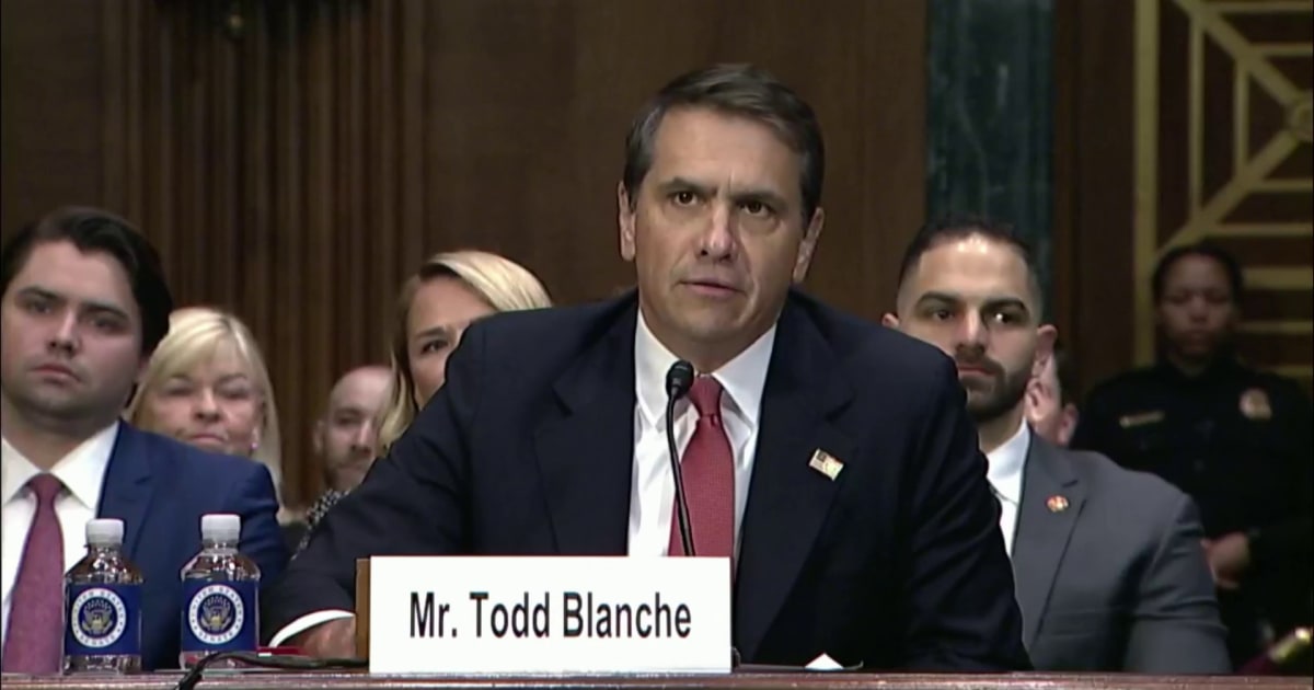Todd Blanche delivers opening statement at Senate confirmation hearing