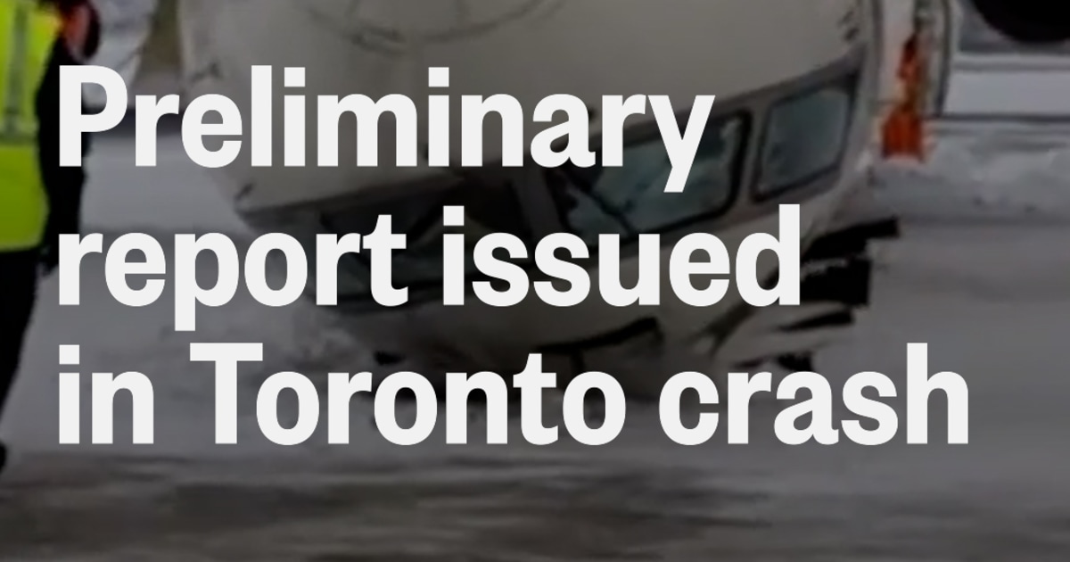 Toronto crash report cites speed and landing gear