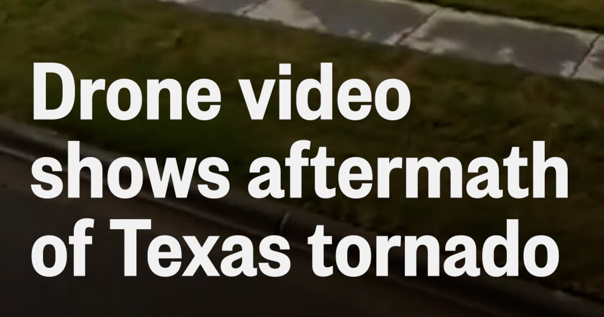 Drone video shows aftermath of Texas tornado