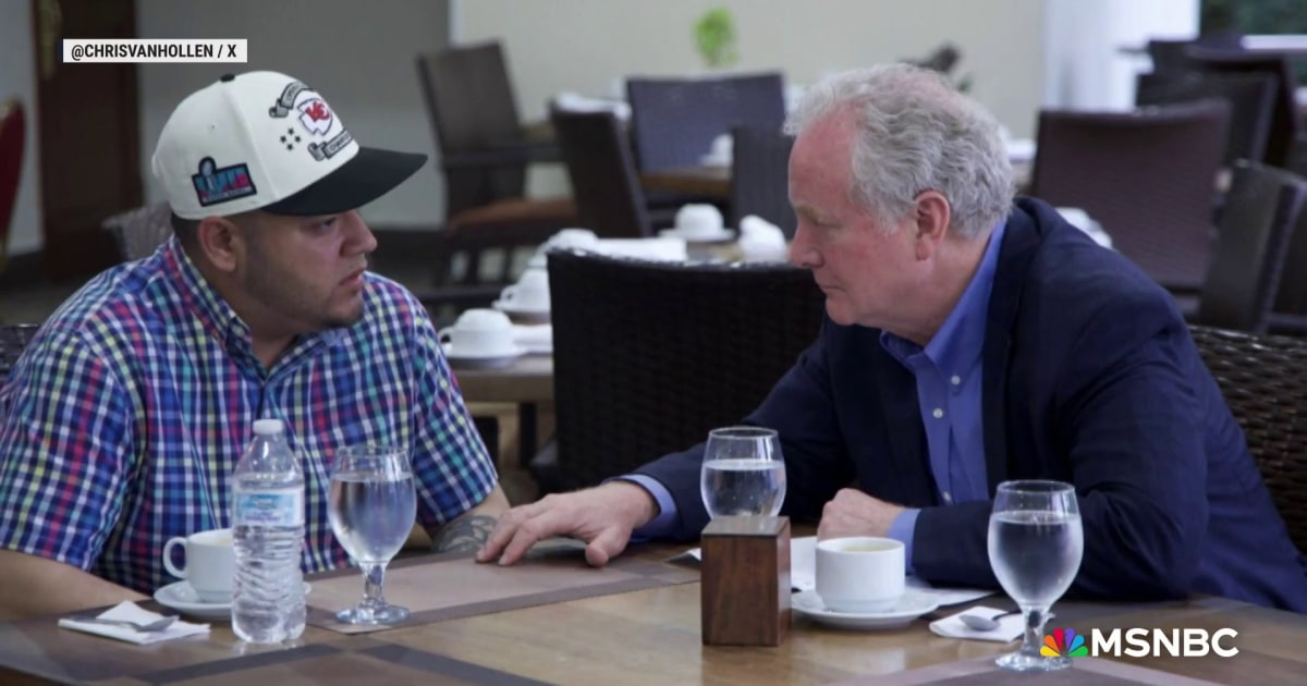 Breaking: Senator Van Hollen meets with Kilmar Abrego Garcia in El Salvador