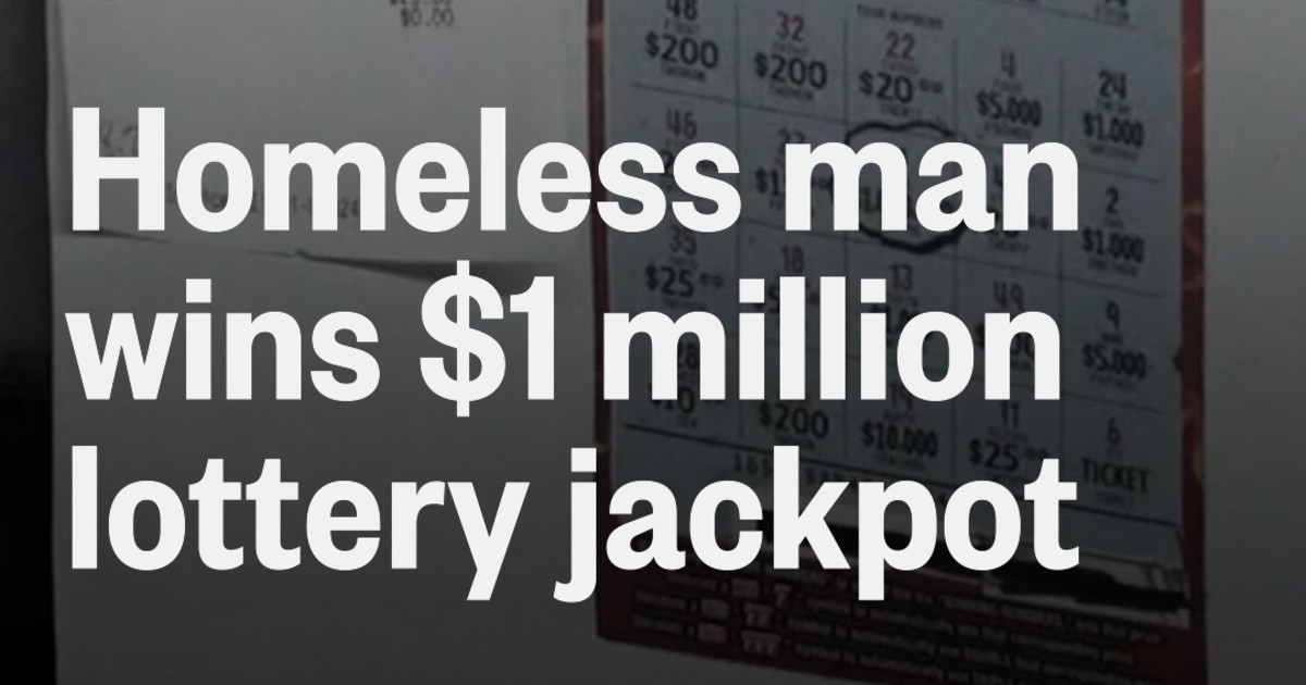 Homeless man wins $1 million lottery jackpot Homeless man wins $1 million lottery jackpot