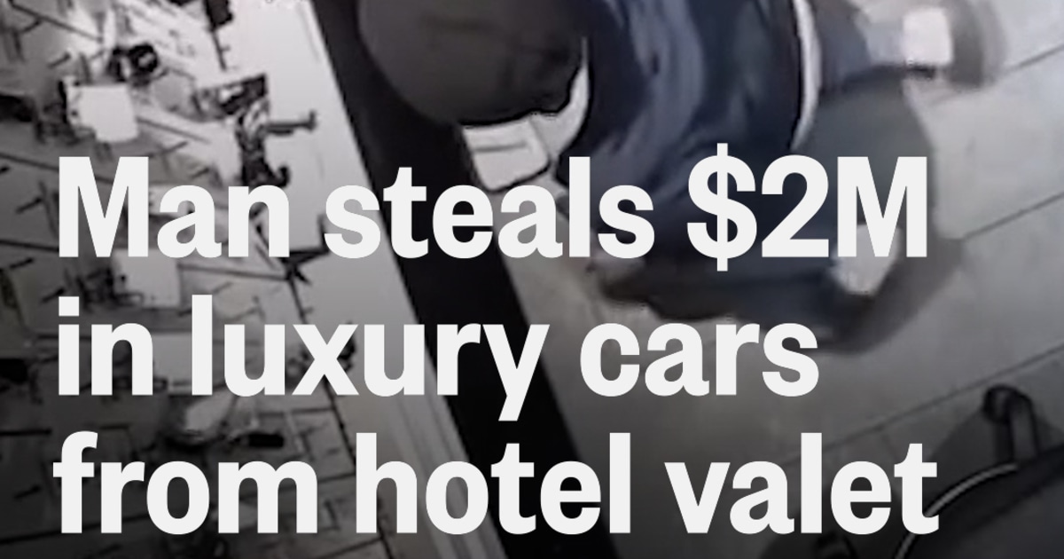 Man steals $2M in luxury cars from hotel valet